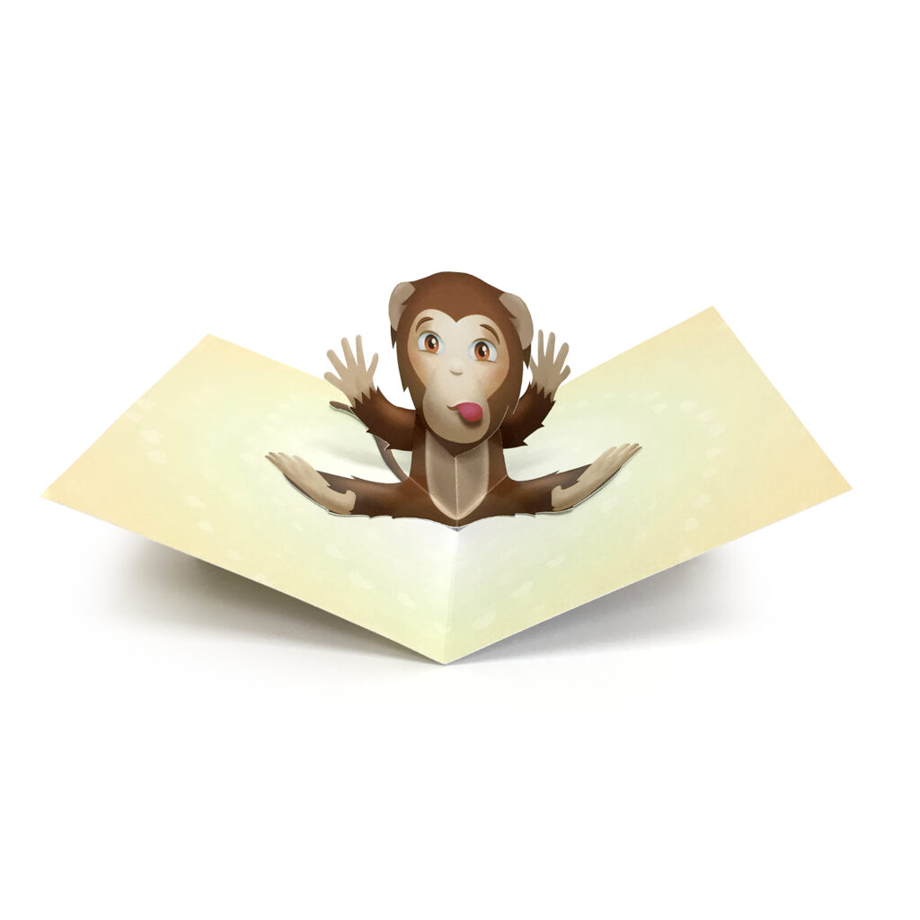 Monkey Pop Up Card – Maharanees