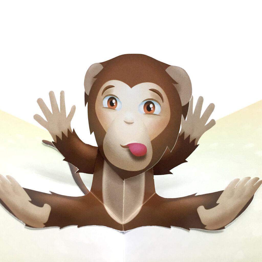 Monkey Pop Up Card – Maharanees
