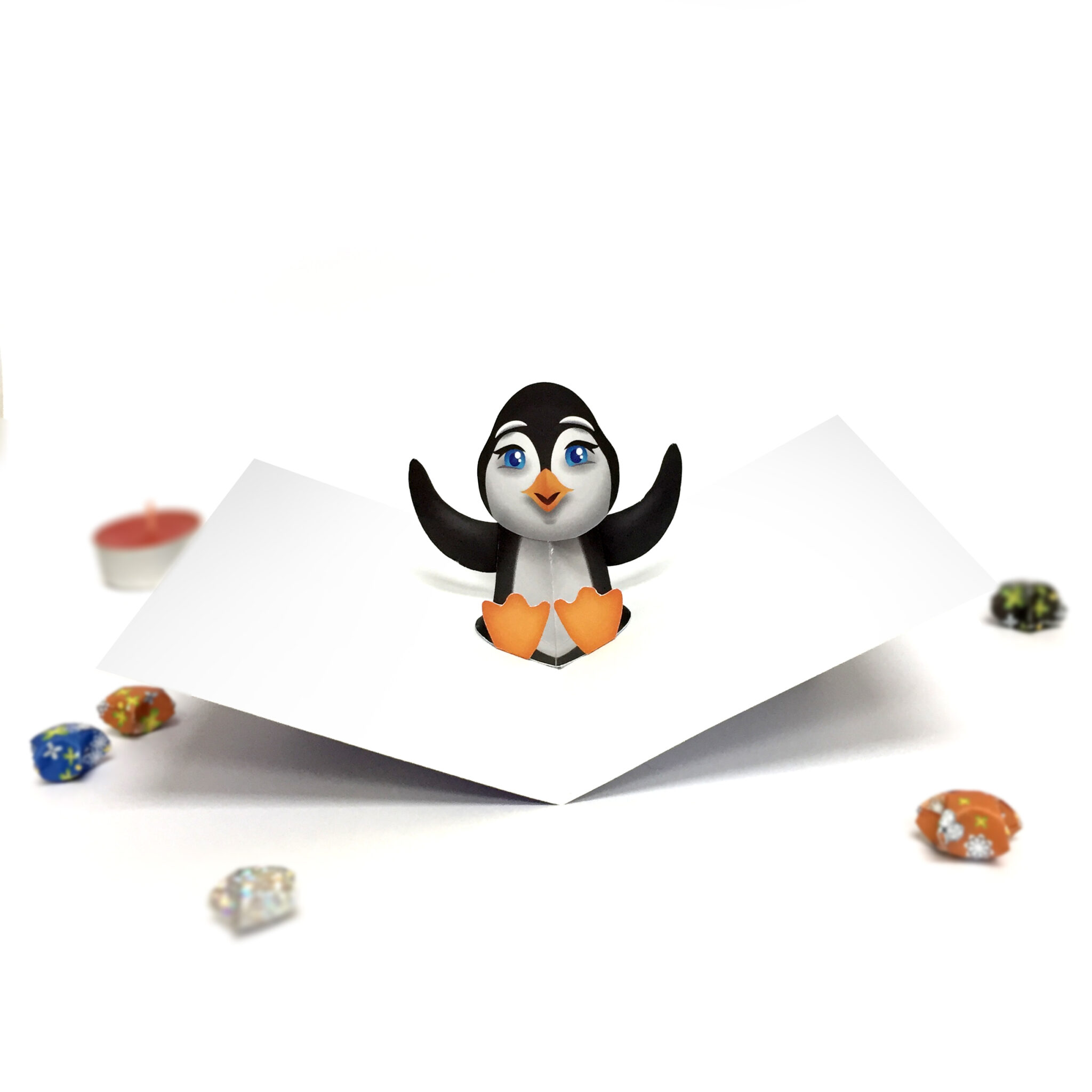 Penguin Pop Up Card – Maharanees